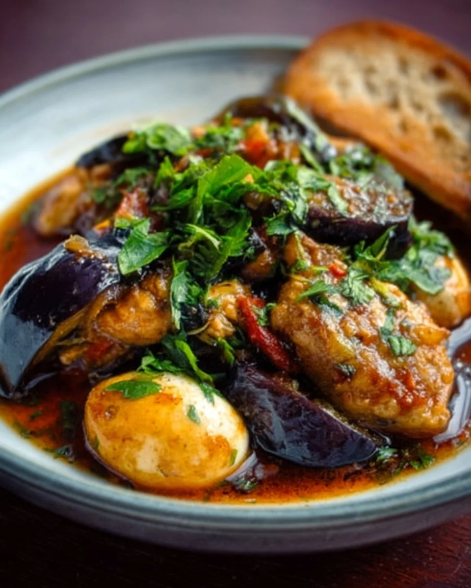 Ragoût de poulet aux aubergines